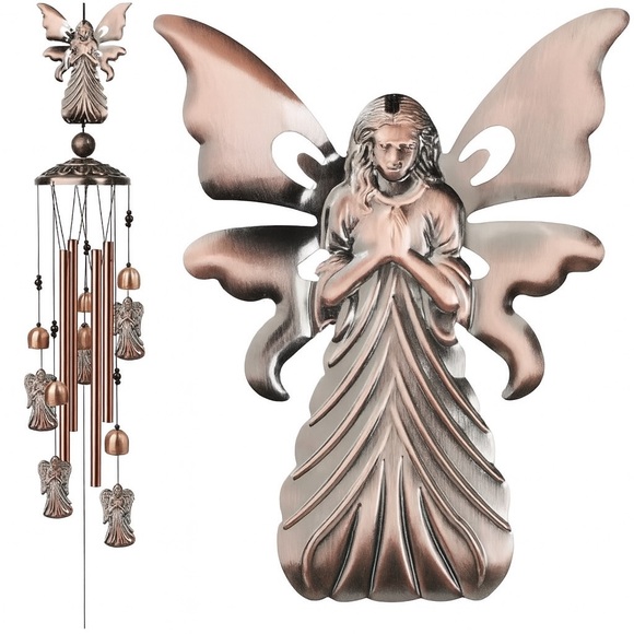 Wall Decor | Angel Wind Chime With Bronze And Black Accents | Poshmark